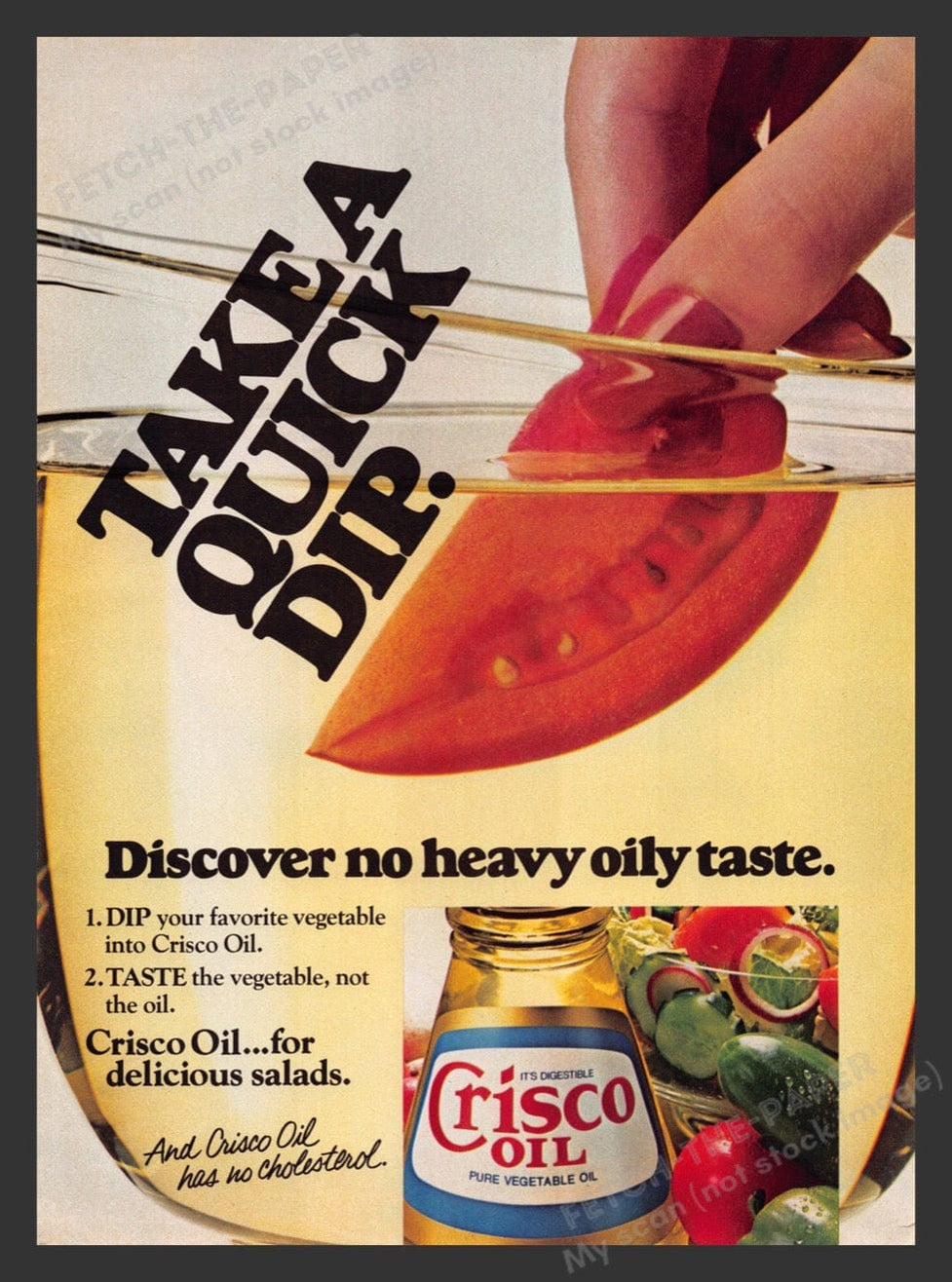 1982 Crisco Vegetable Oil Veggie Oil Dip Print Advertisement Ad — Fetch ...