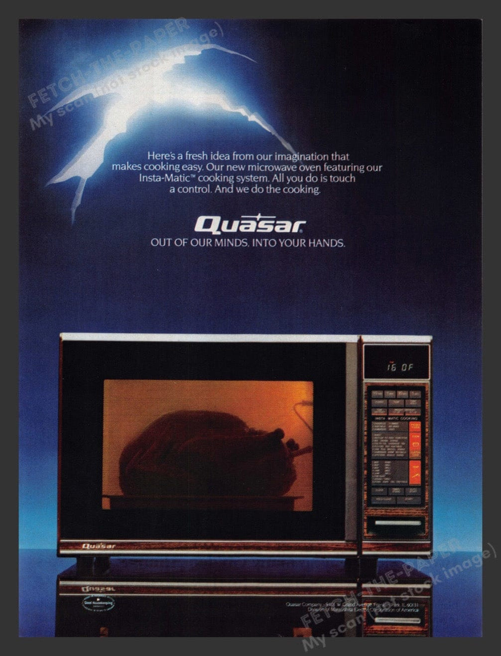 1984 Quasar Microwave Print Advertisement Ad — Fetch-the-Paper