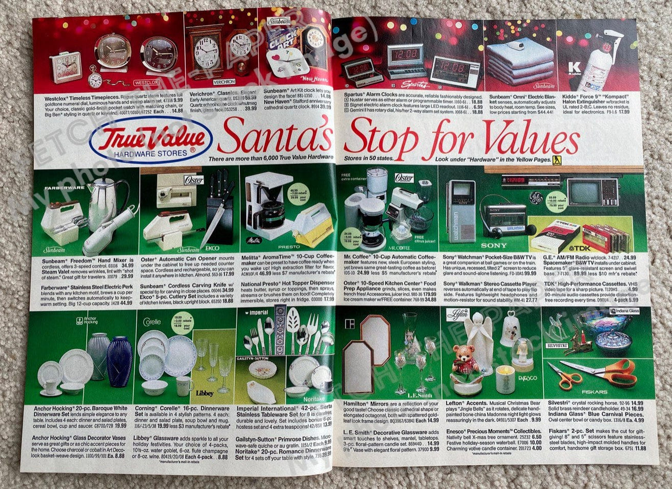 1986 True Value "Christmas Gifts & Toys" Catalog / Booklet Magazine In ...