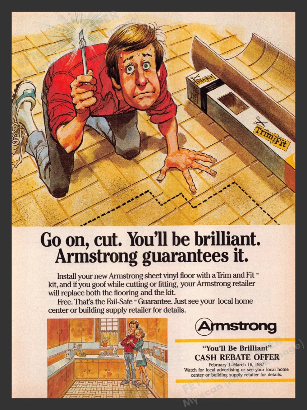 Armstrong Flooring Illustration 1980s Print Advertisement Ad 1987 ...