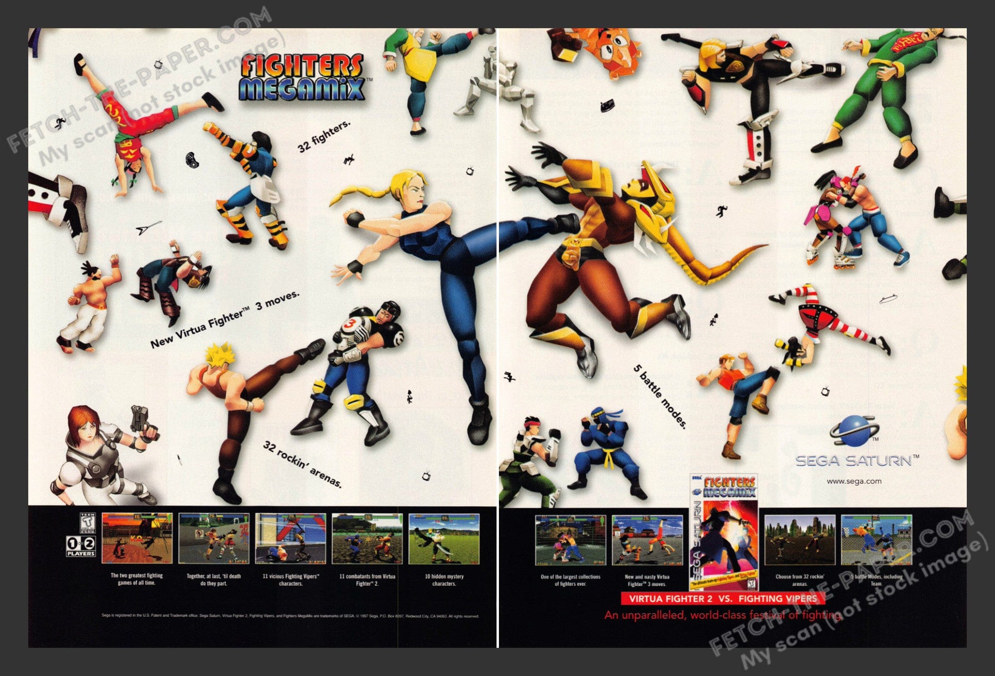 Fighters Megamix 1990s Print Advertisement — Fetch-the-Paper