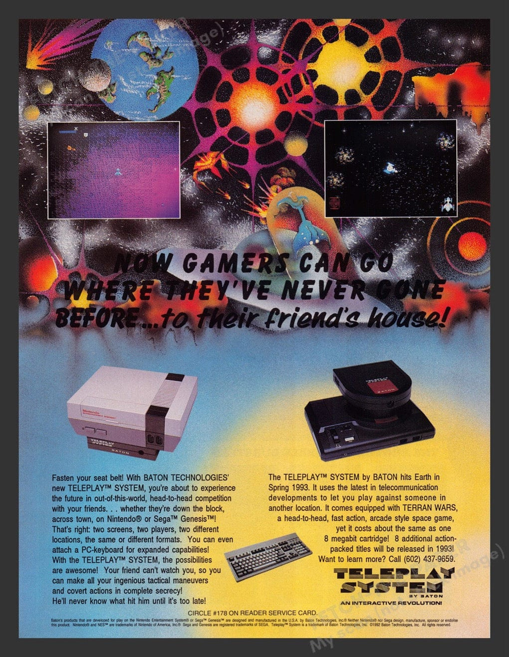 1993 Teleplay System by Baton Video Game Print Advertisement — Fetch-the-Paper