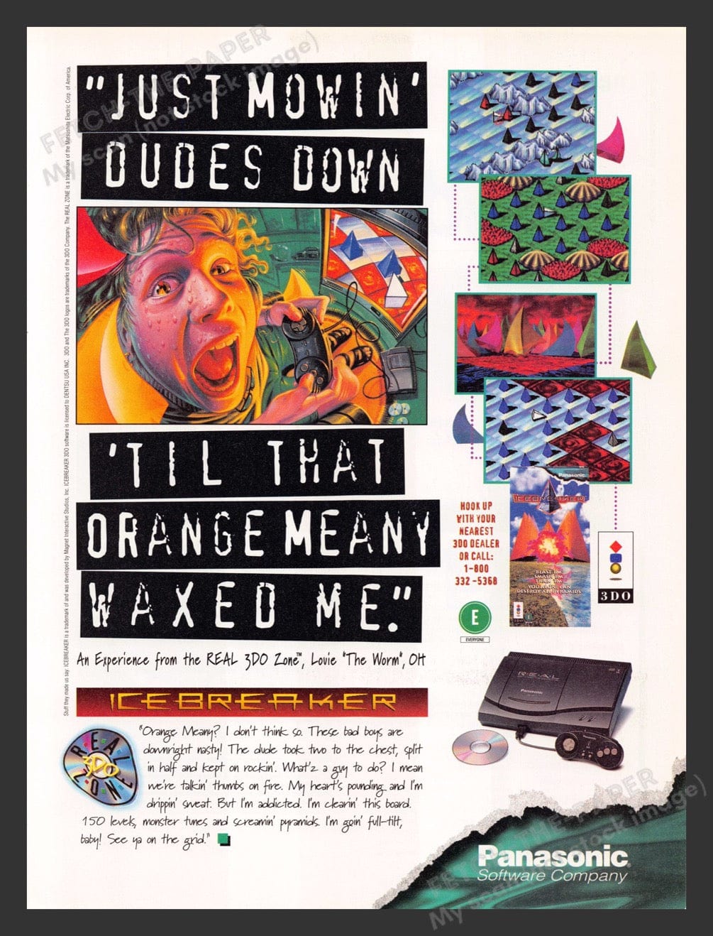 1995 Icebreaker Video Game Print Advertisement — Fetch-the-Paper