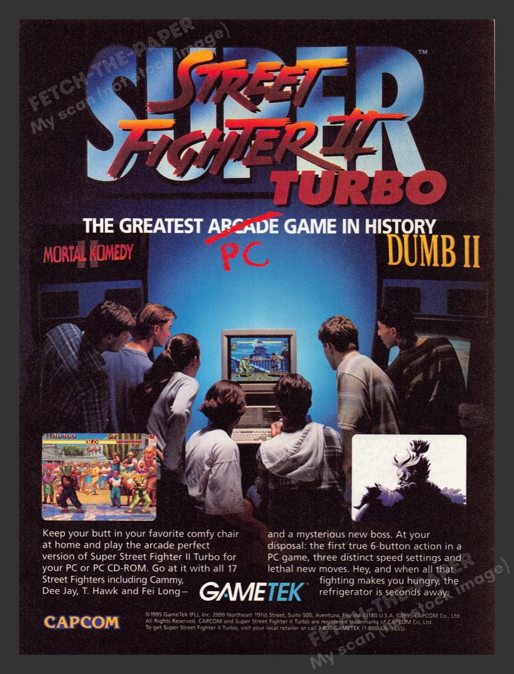 1995 Super Street Fighter II PC Video Game Print Advertisement — Fetch ...