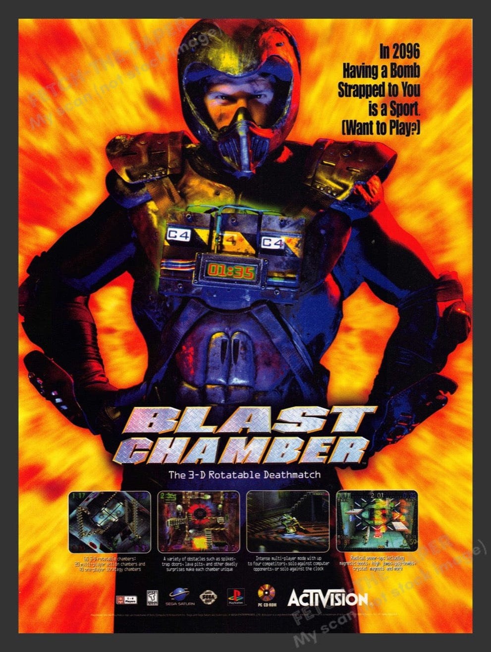 1996 Blast Chamber Video Game Print Advertisement — Fetch-the-Paper