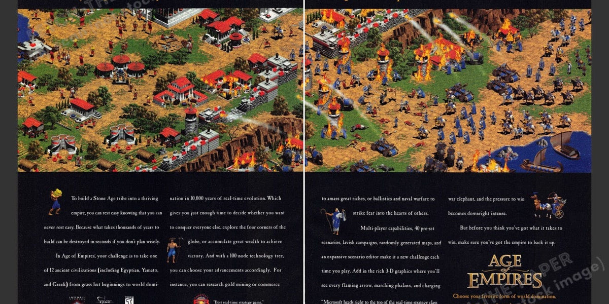 1997 Age of Empires Video Game Print Advertisement (2 Pages) — Fetch ...