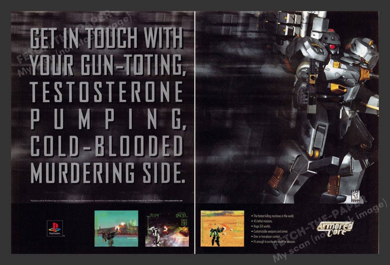1997 Armored Core Video Game Print Advertisement (2 Pages) — Fetch-the-Paper