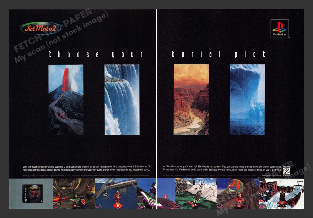 1997 Jet Moto 2 Video Game Print Advertisement (2 pages) — Fetch-the-Paper