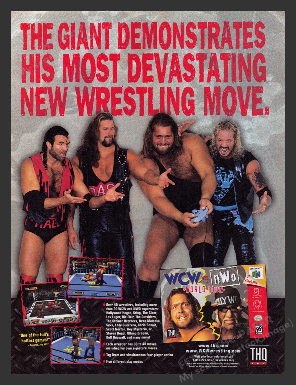 1997 WCW Vs. NWO World Tour Wrestling Video Game Print Advertisement ...