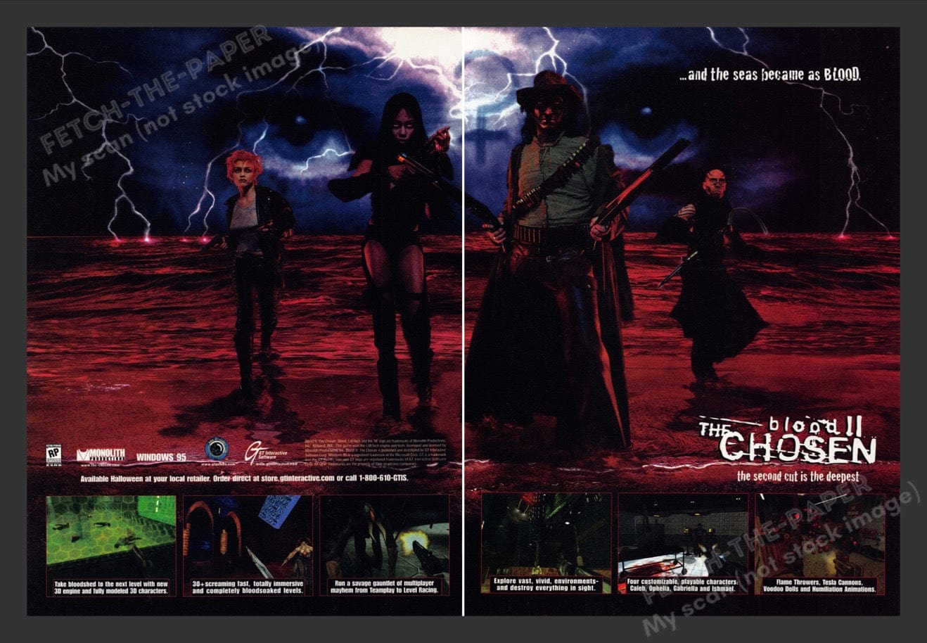 1998 Blood II: The Chosen Video Game Print Advertisement (2 Pages ...
