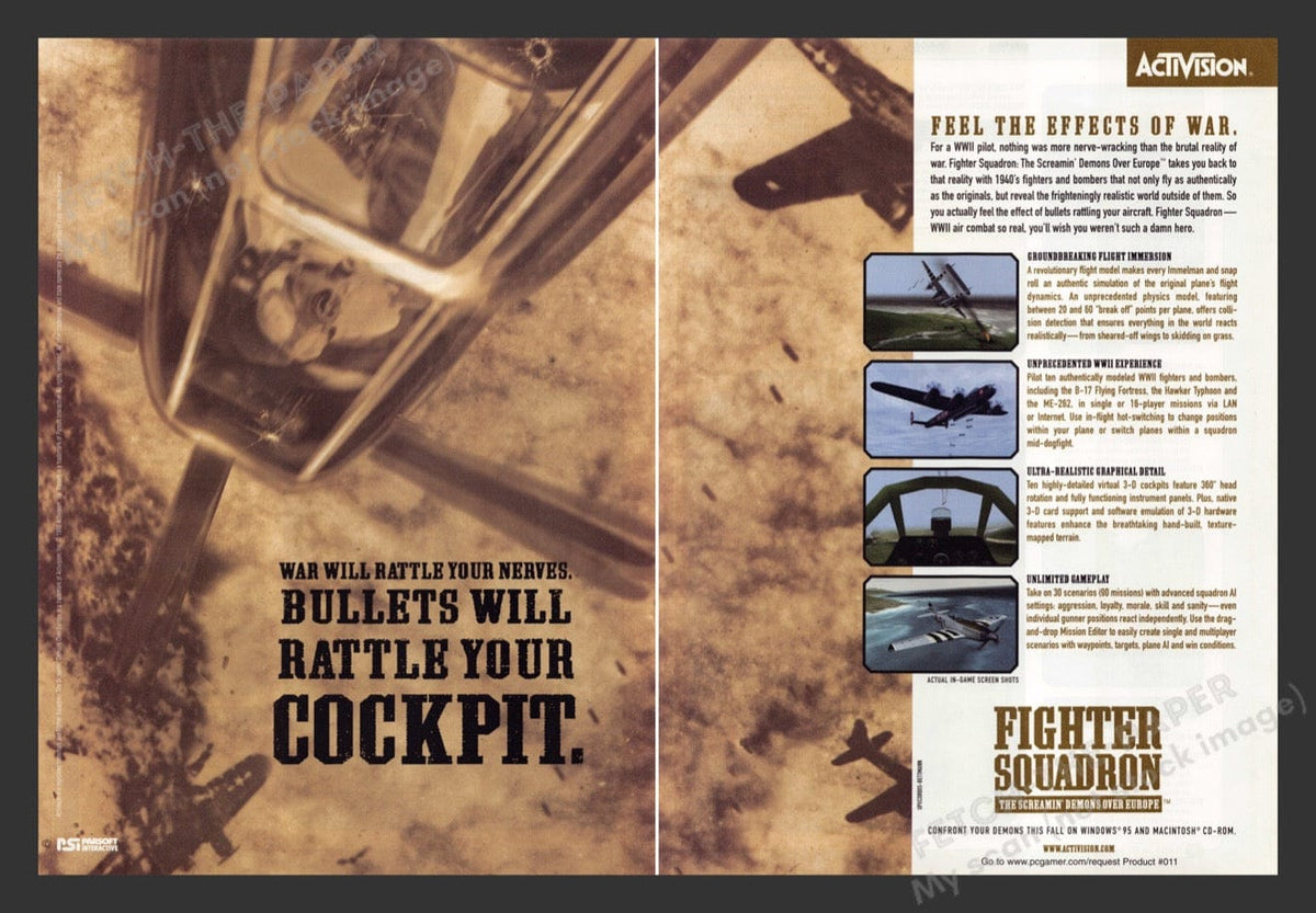1998 Fighter Squadron Video Game Print Advertisement (2 Pages) — Fetch-the-Paper