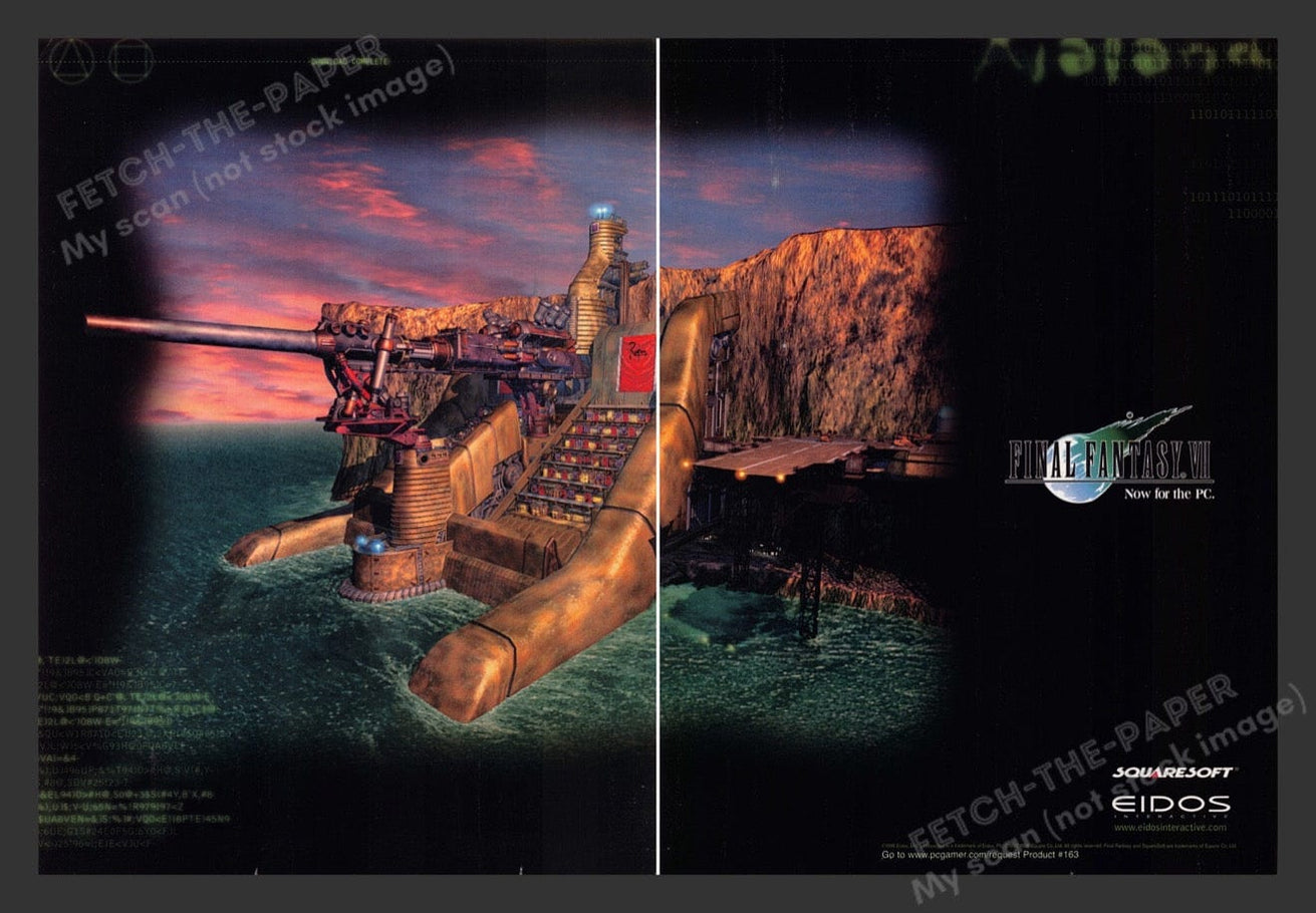 1998 Final Fantasy VII Video Game Print Advertisement (2 Pages) — Fetch-the-Paper