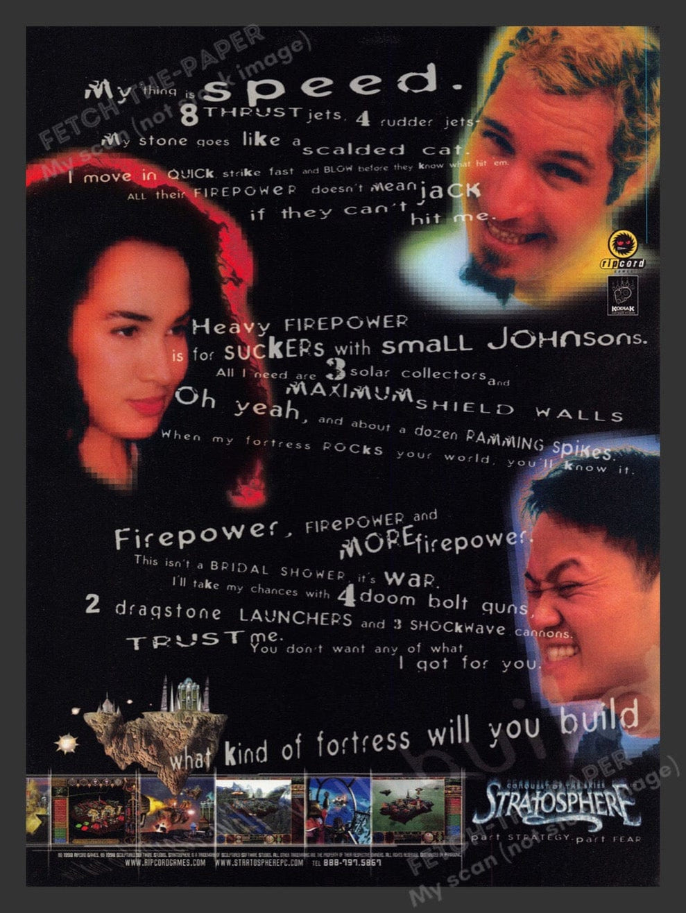 1998 Stratosphere: Conquest of the Skies Video Game Print Advertisemen — Fetch-the-Paper