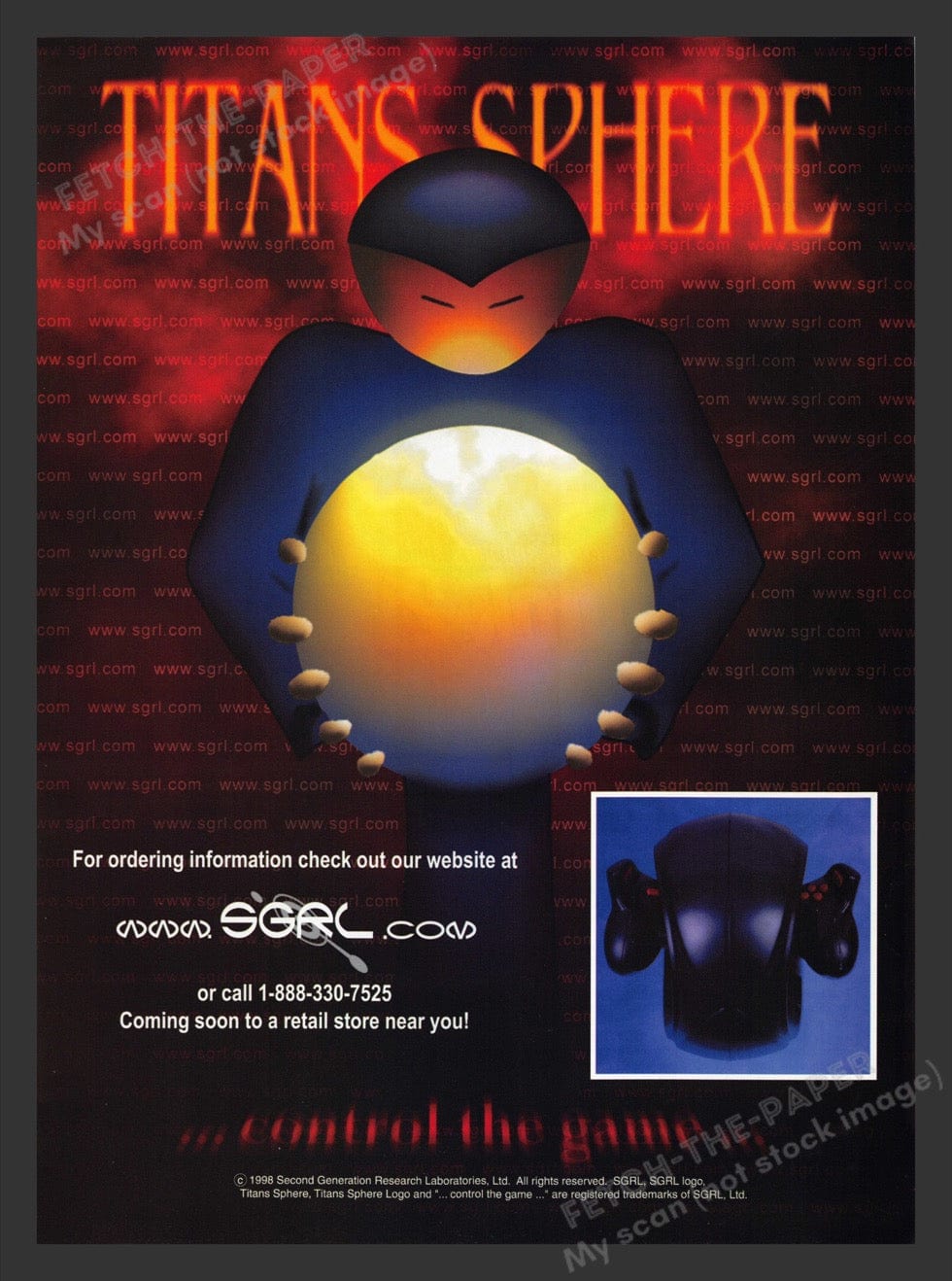 1998 Titans Sphere Video Game Controller Print Advertisement RARE ...