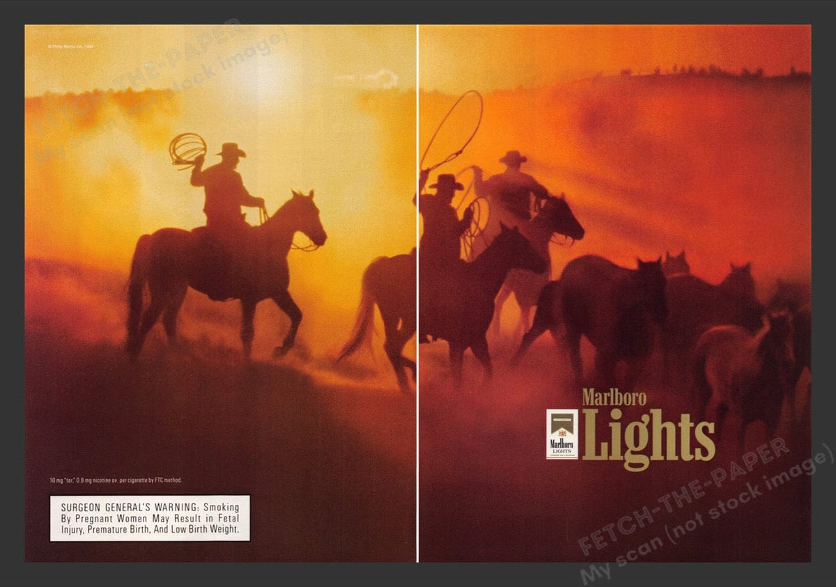 1999 Marlboro Cigarettes Cowboys Mustang Roundup Print Advertisement ...