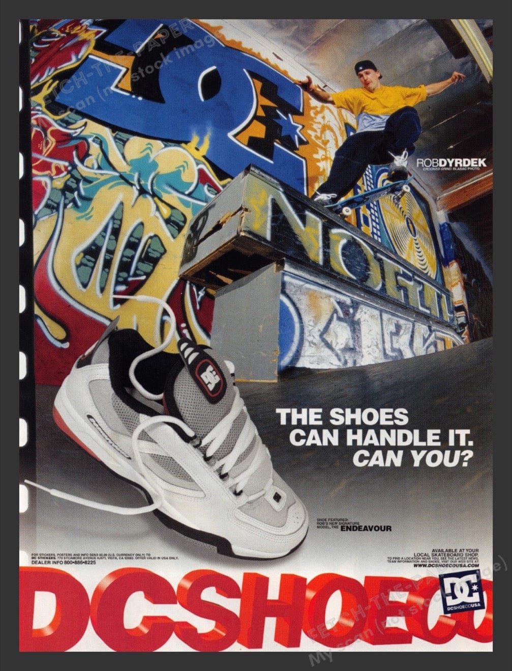 2000 DC Shoes Rob Dyrdek Skateboarder Endeavour Print Advertisement Ad ...