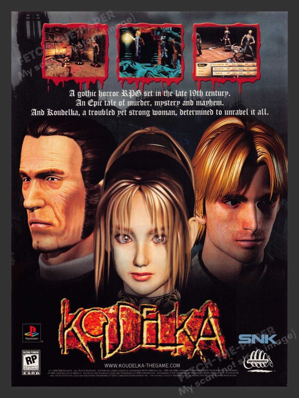 2000 Koudelka Video Game Print Advertisement — Fetch-the-Paper