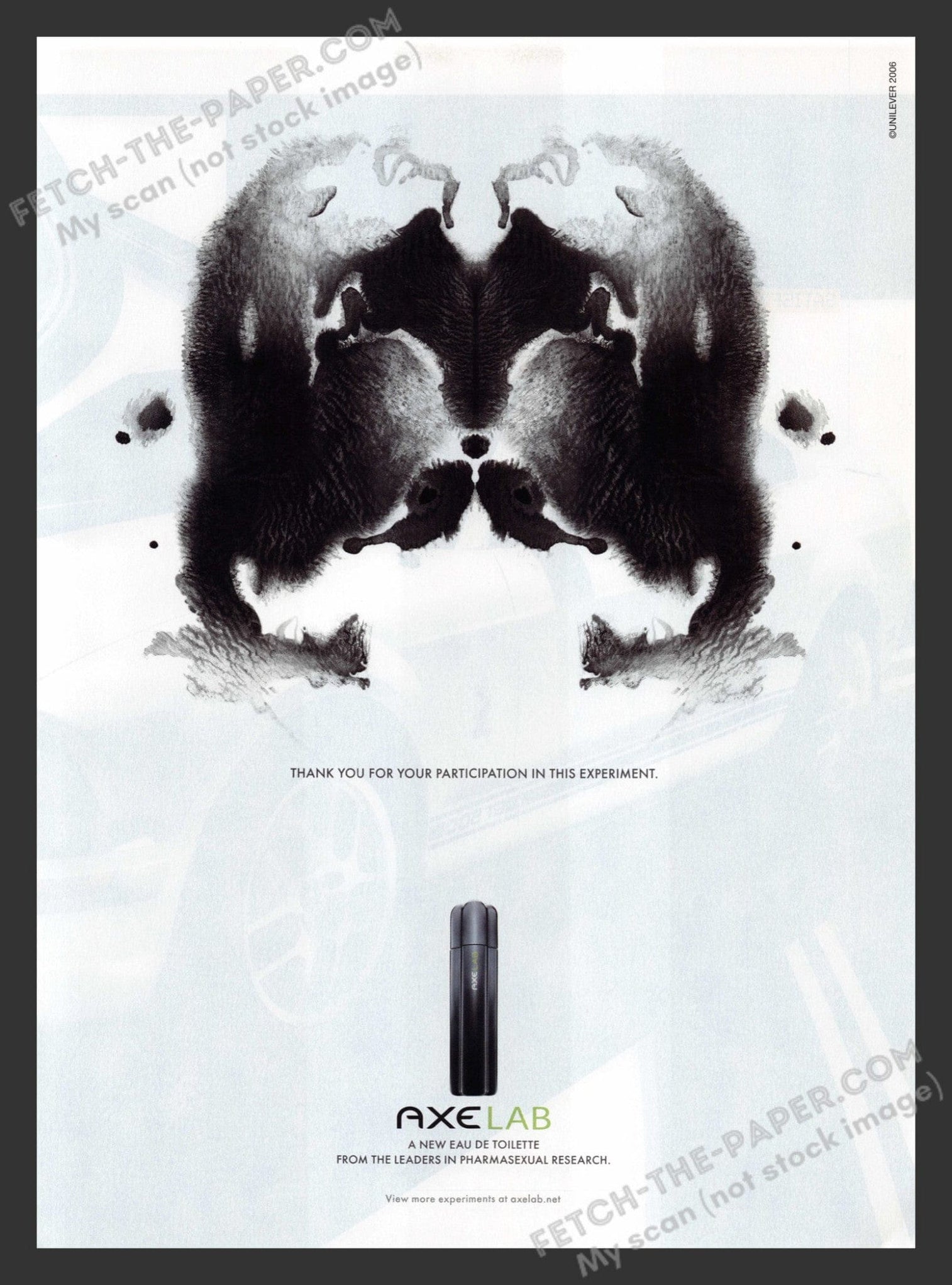 Axe Lab Rorschach Test 2000s Print Advertisement — Fetch-the-Paper