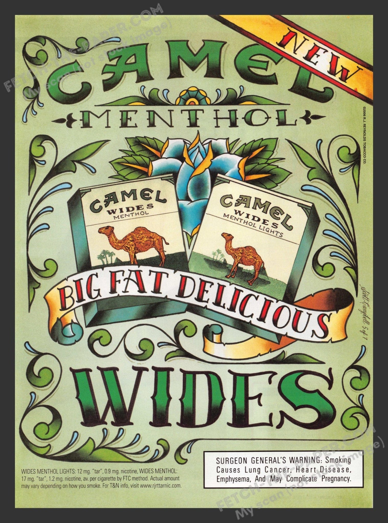 Camel Menthol Wides Cigarettes Green 2000s Print Ad Vintage — Fetch-the ...
