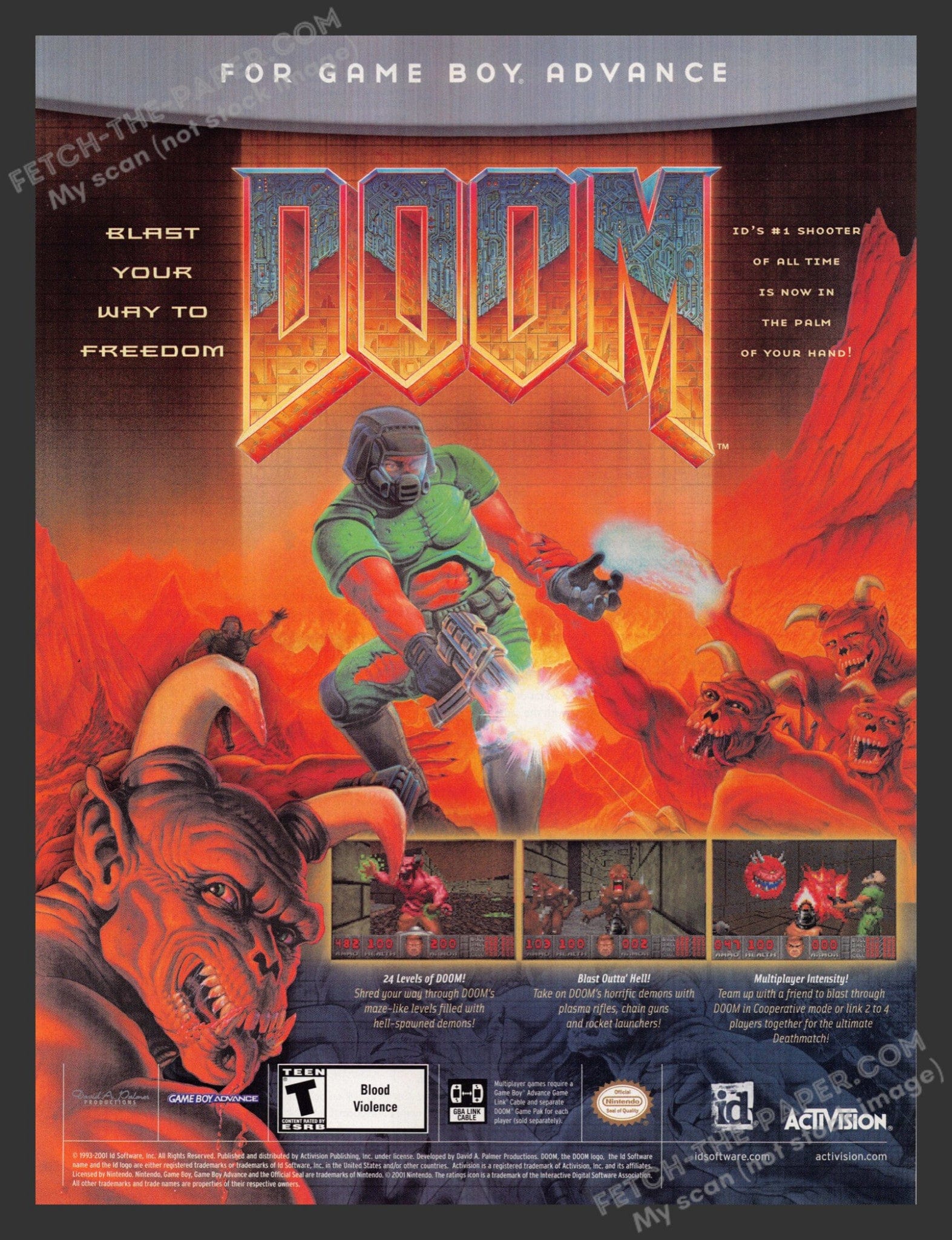 2002 Doom Print Ad for Game Boy Advance - Vintage Gaming Memorabilia ...