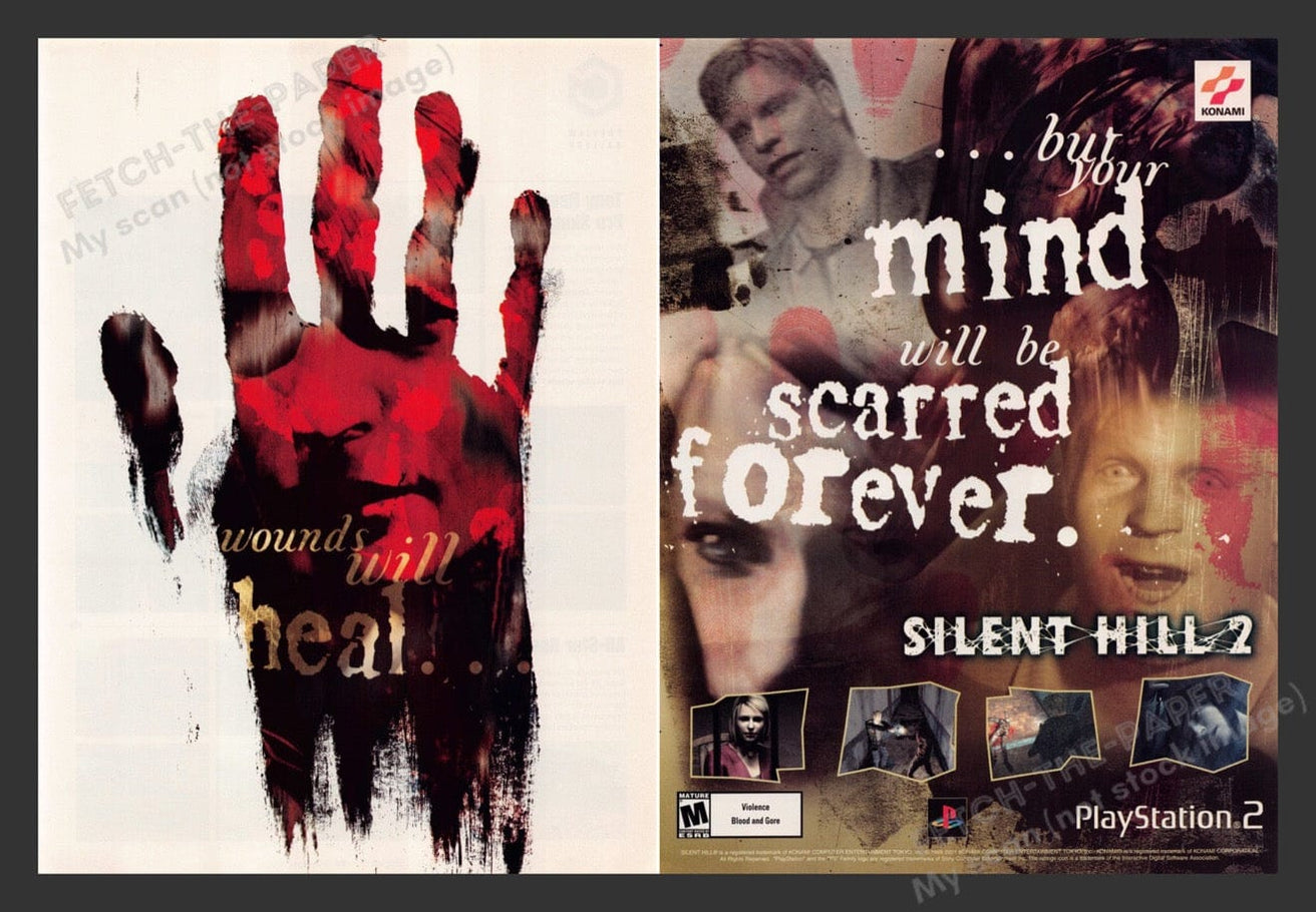 2001 Silent Hill 2 Video Game Print Advertisement (2 pgs) — Fetch-the-Paper