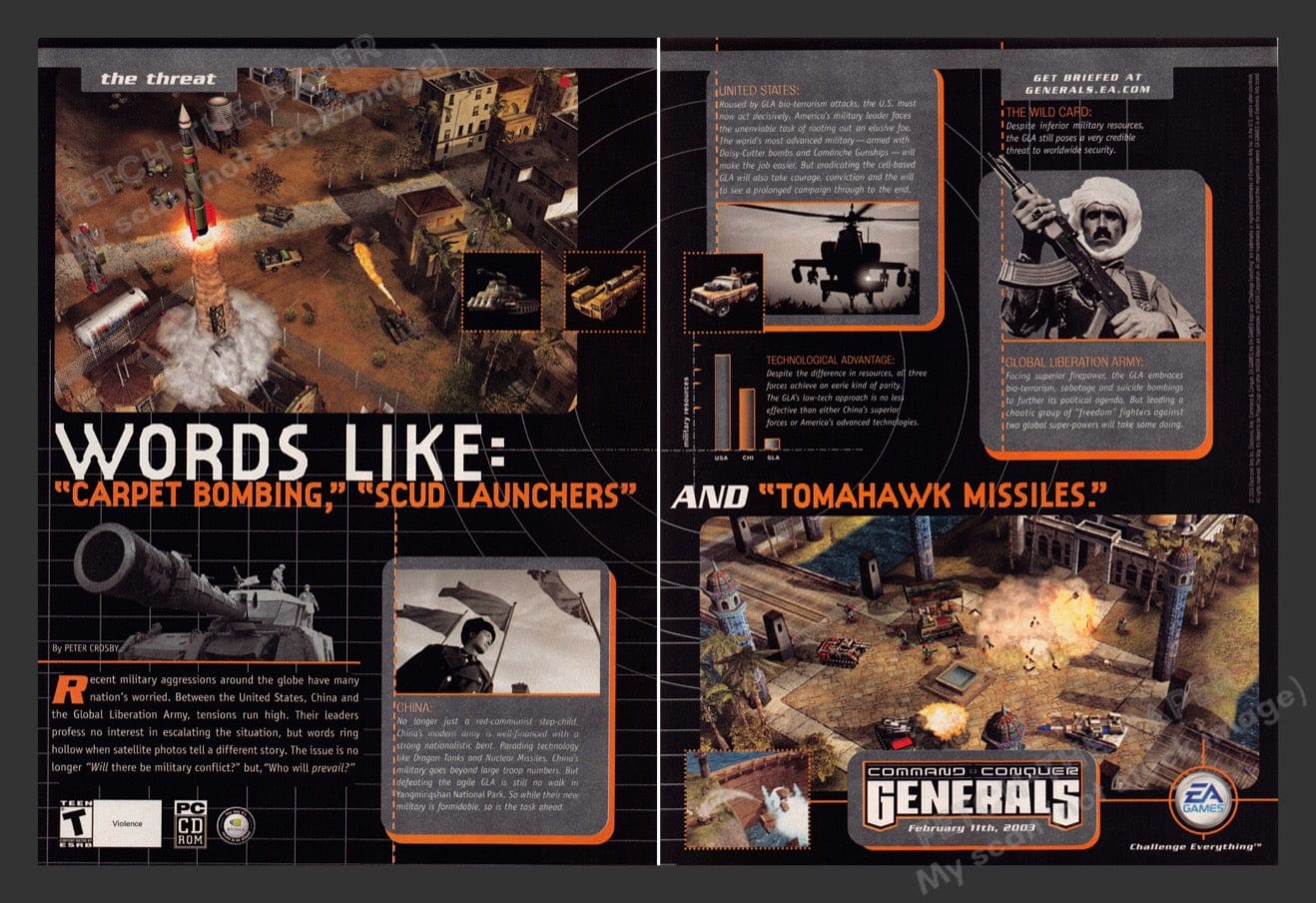 2003 Command & Conquer: Generals 2000s Video Game Print Ad (2 pages) 2 ...