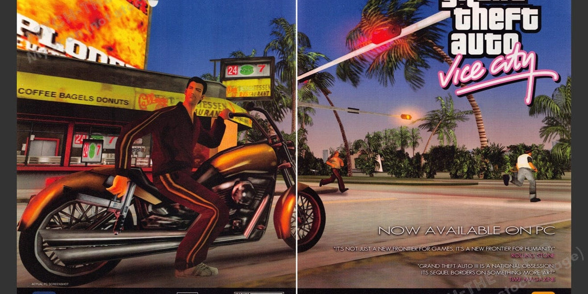 2003 Grand Theft Auto: Vice City Motorcycle Video Game Print Advertise ...