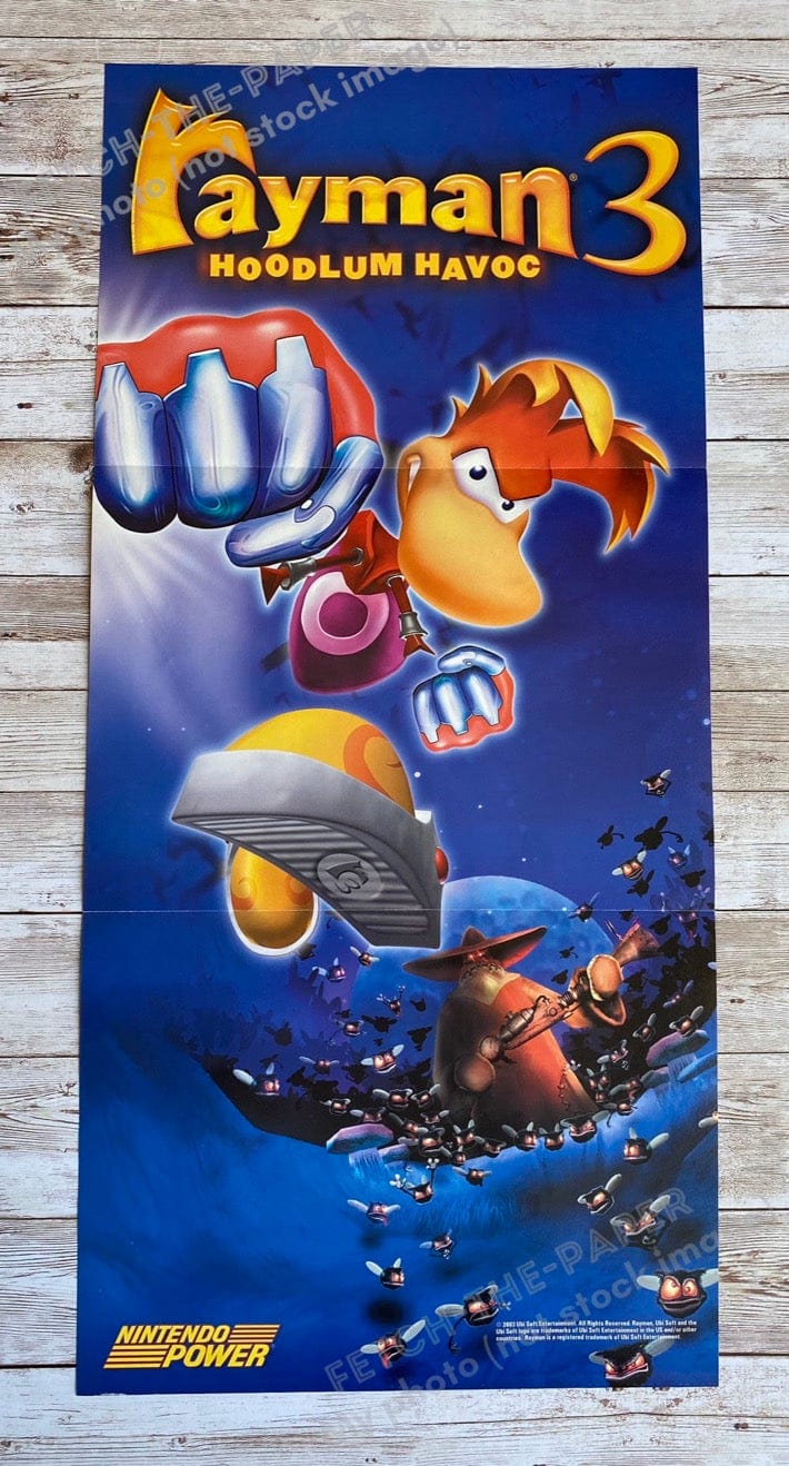 2003 Rayman 3 Fold-Out 10.5" x 22.5" Video Game Poster from Magazine ...