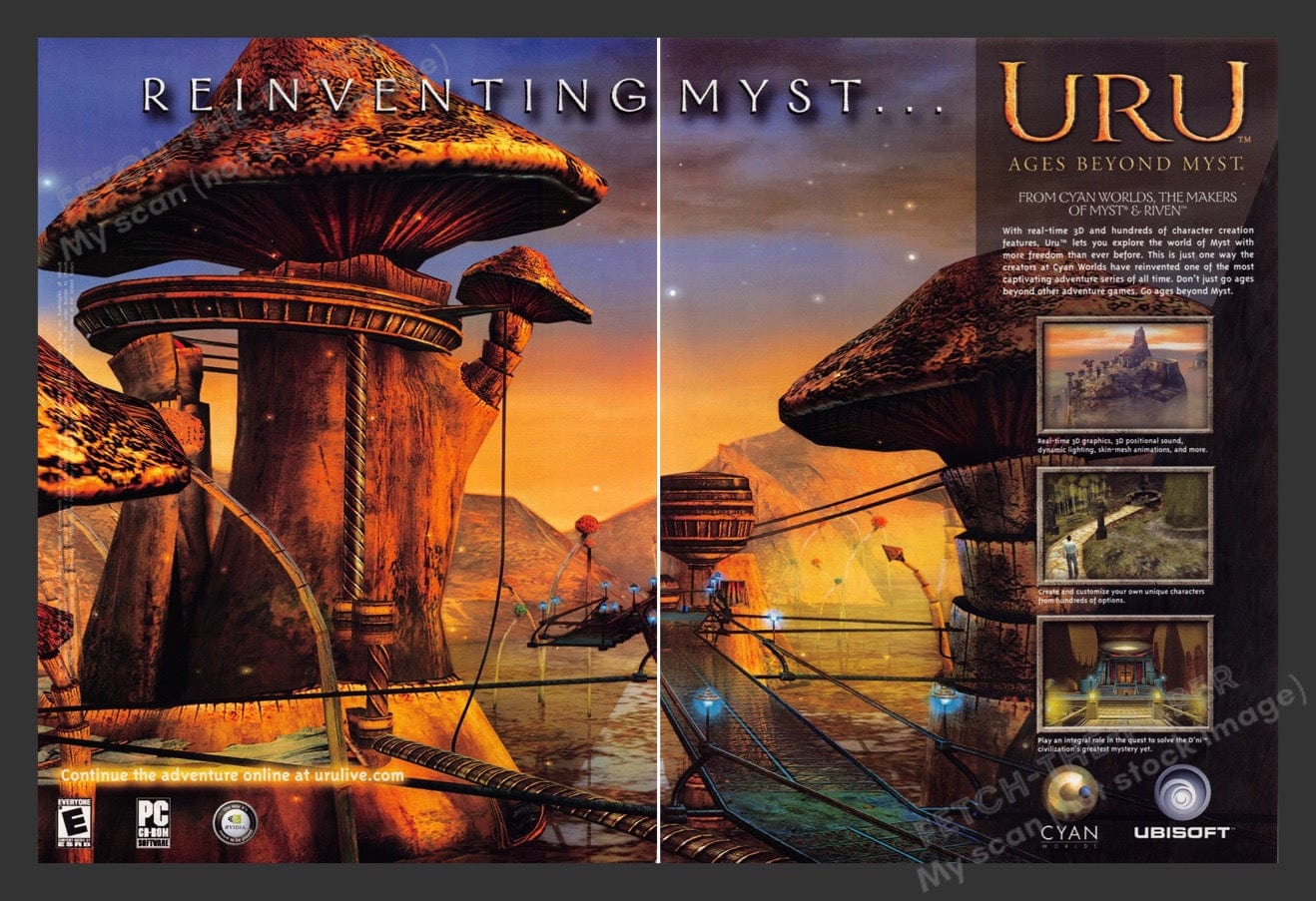 2003 Uru: Ages Beyond Myst Video Game Print Advertisement (2pgs ...