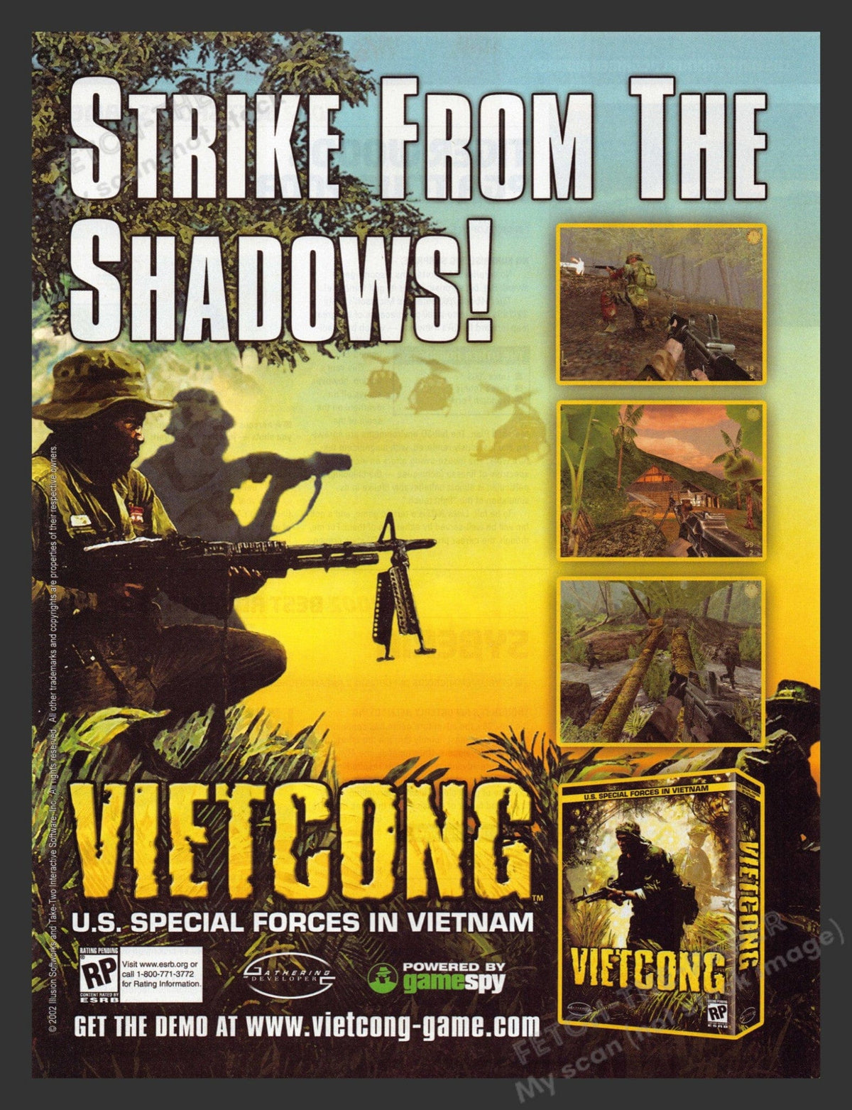 2003 Vietcong: U.S. Special Forces in Vietnam Video Game Print Adverti ...