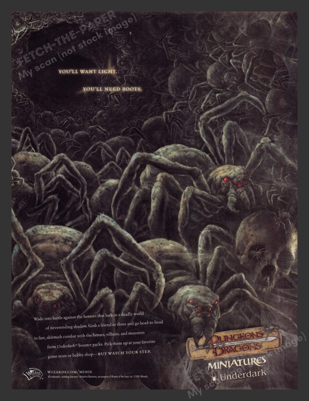 2006 Dungeons & Dragons Miniatures Underdark Spiders Video Game Print ...