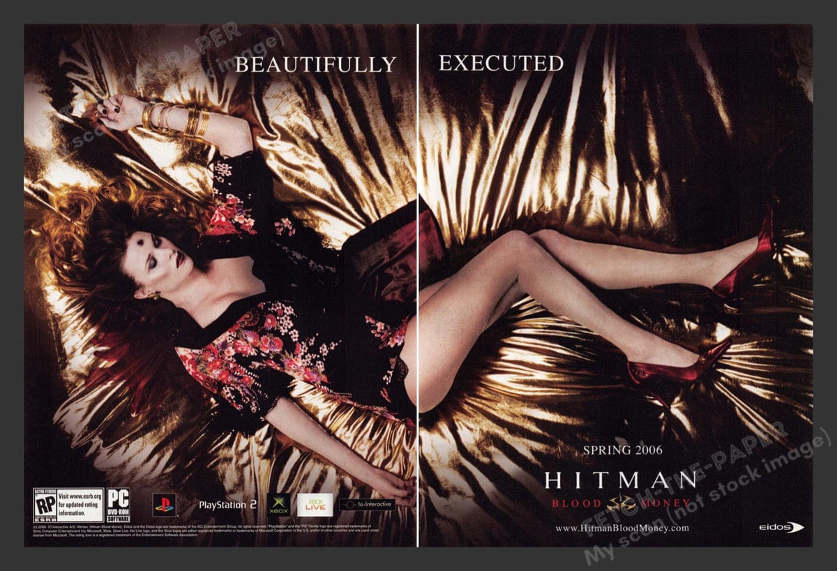 2006 Hitman: Blood Money "Beautifully Executed" Game Print Advertiseme — Fetch-the-Paper
