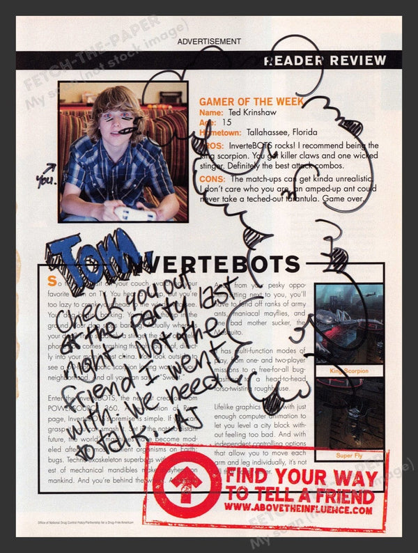 2007 Above the Influence Anti-drug Weed & Note Print Advertisement ...