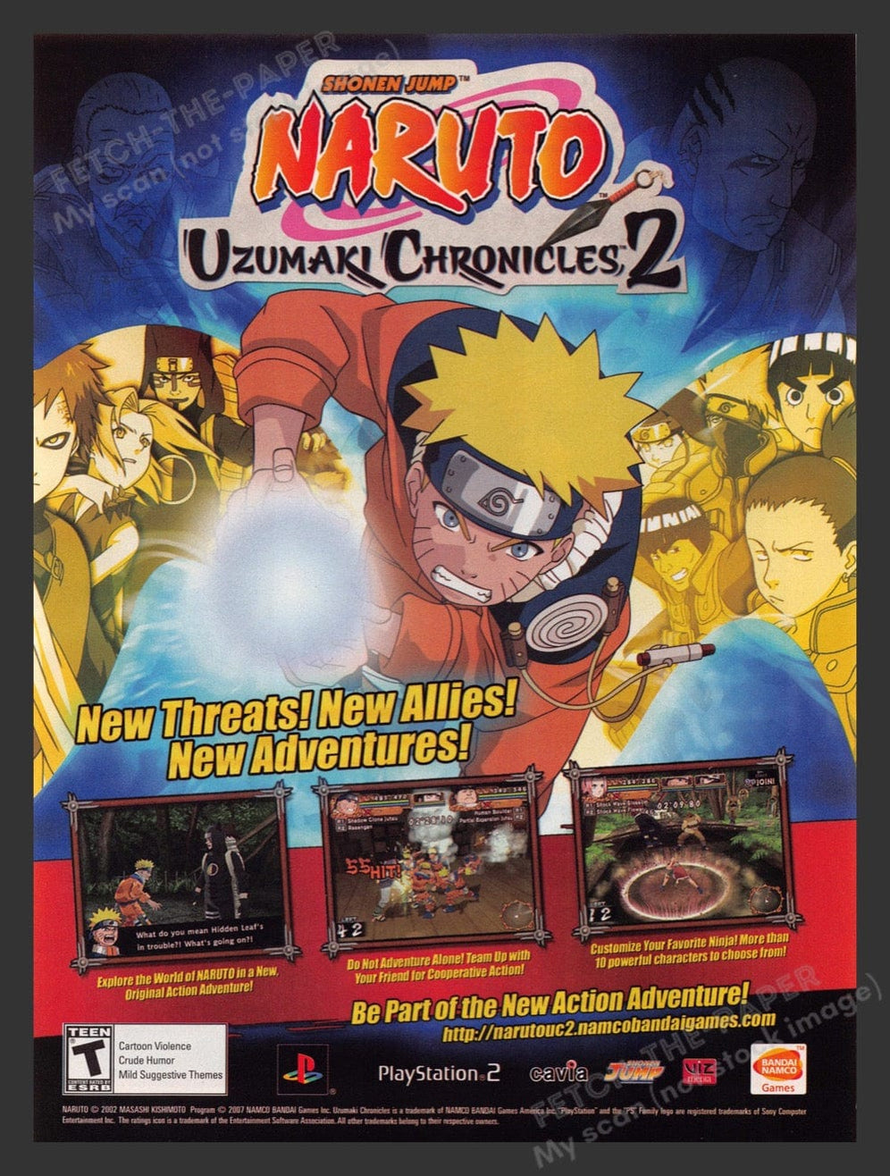 2007 Shonen Jump Naruto: Uzumaki Chronicles 2 Video Game Print Adverti ...