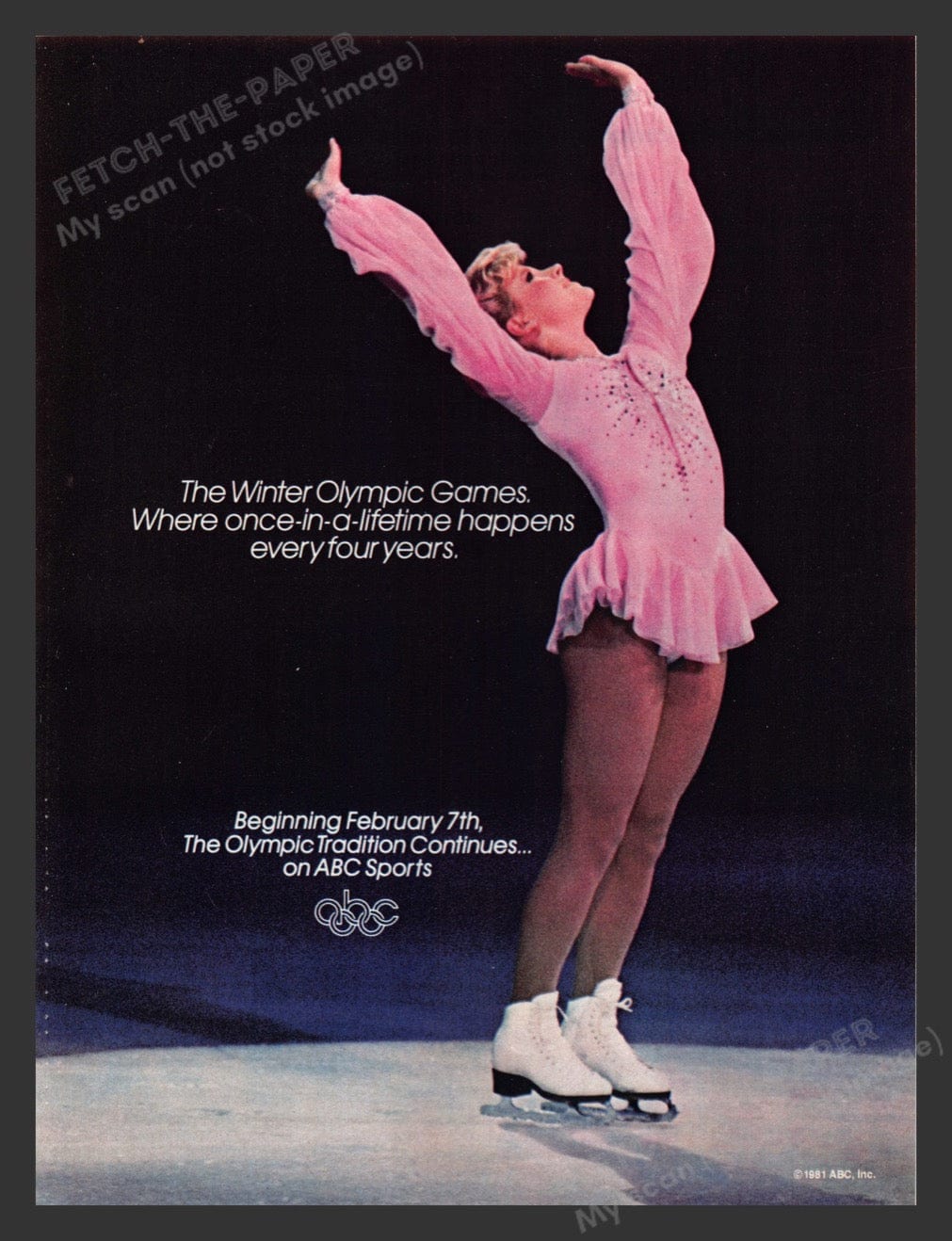 1984 ABC Winter Olympics Promo Female Figure Skater Print Ad — Fetch ...