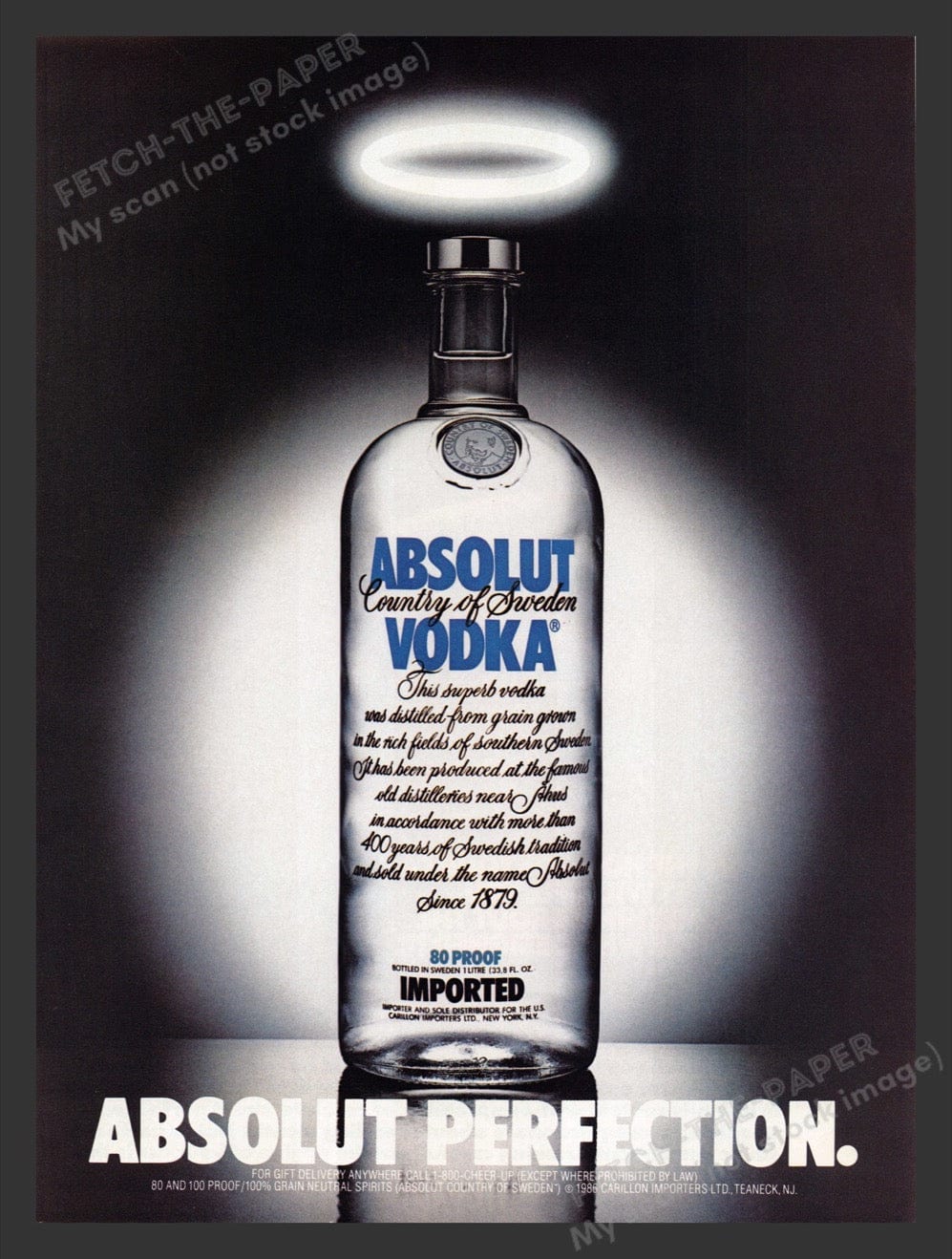 Vintage 1989 Absolut Vodka Halo Print Ad - Collectible 8"x11" — Fetch ...