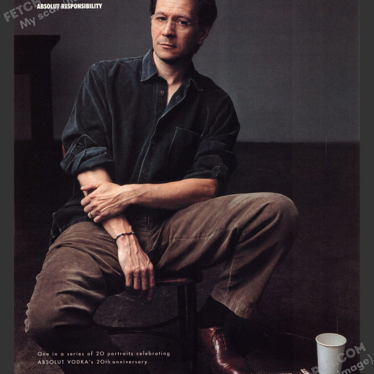 Absolut Responsibility Gary Oldman 2000 Print Ad — Fetch-the-Paper
