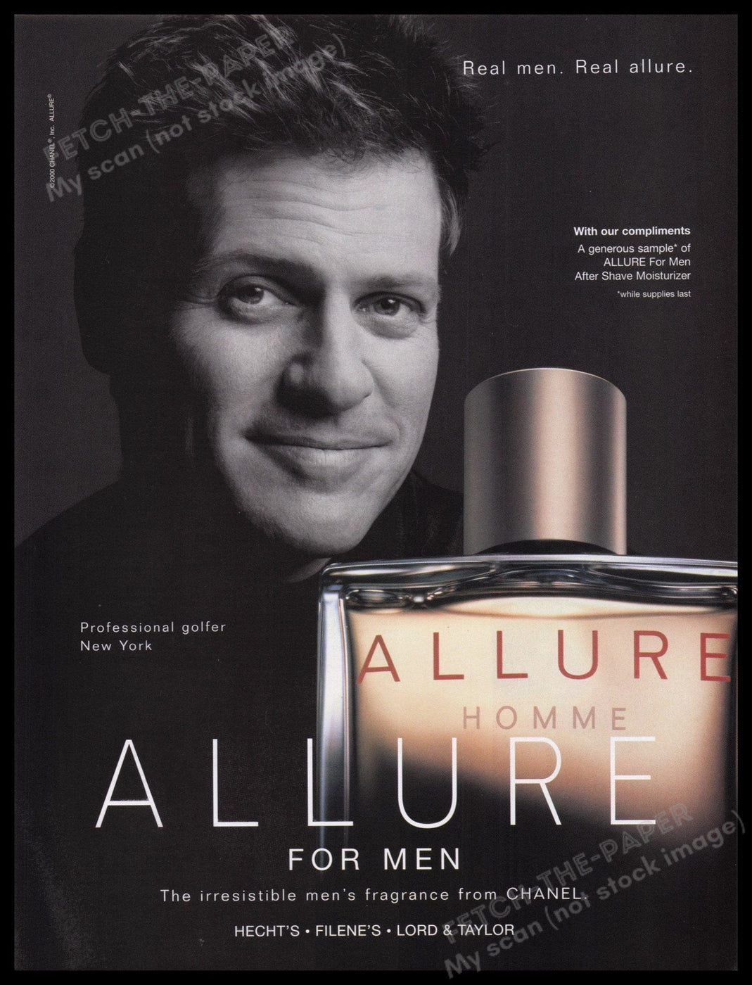 Vintage 2000s Allure Homme Cologne Ad Featuring Pro Golfer — Fetch-the ...