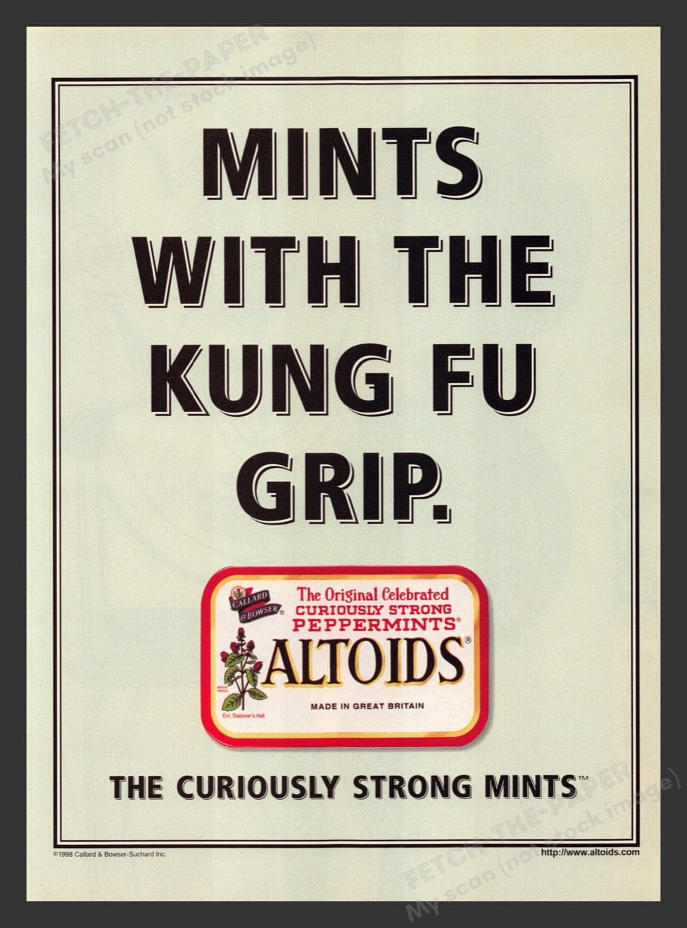 Altoids "Mints with the Kung Fu Grip" 1999 Ad Print 8.5"x11" — Fetch ...