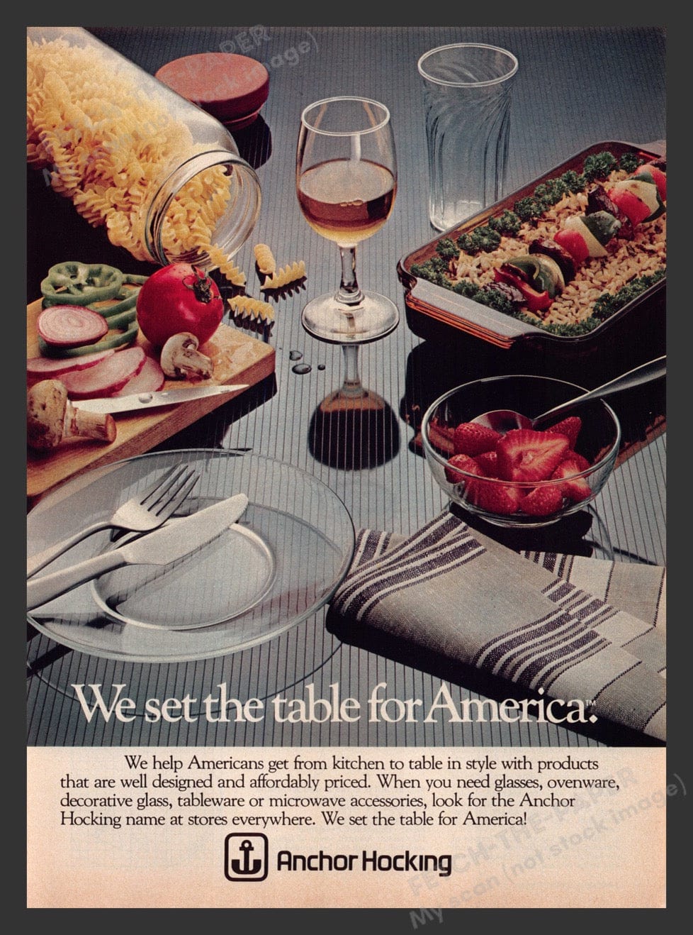 Vintage 1981 Anchor Hocking Glass Ovenware Print Ad — Fetch-the-Paper
