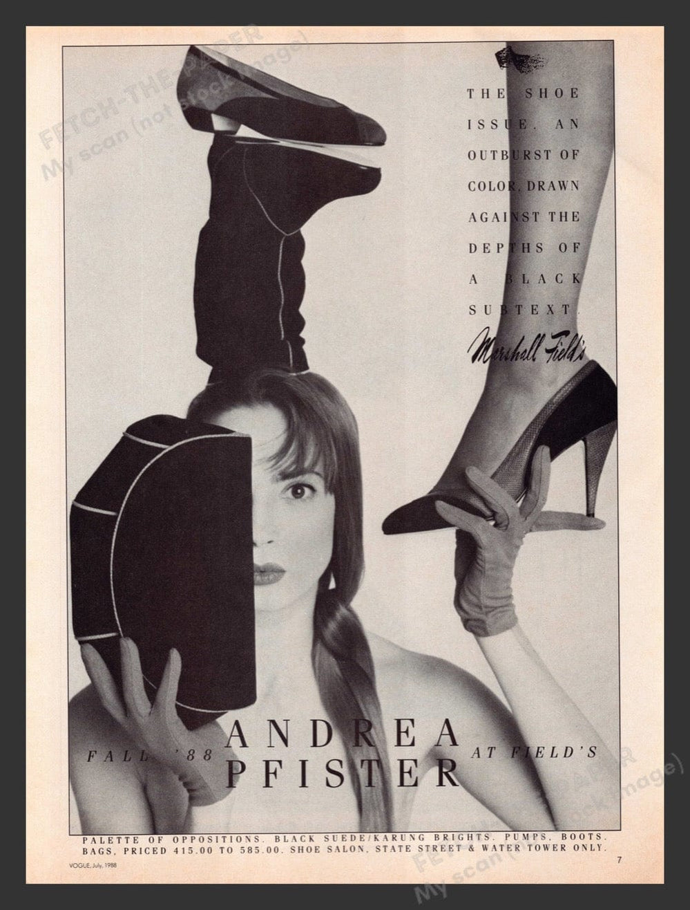 Andrea Pfister Shoes Designer Legs 1980s Print Advertisement Ad 1988 ...