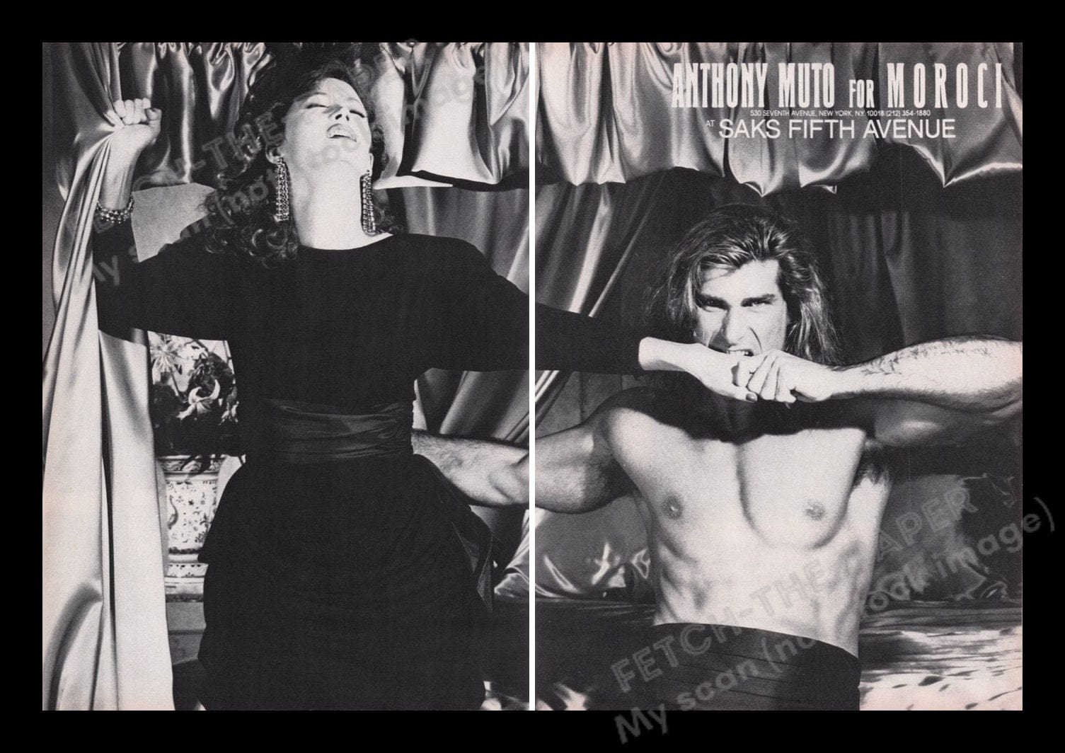 Anthony Muto for Moroci 1980s Print Advertisement Ad (2 pages) 1987 Fa ...