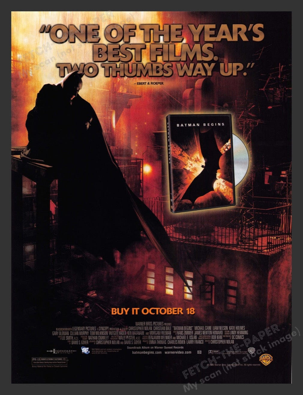Batman Begins DVD Release 2005 Vintage Print Ad — Fetch-the-Paper