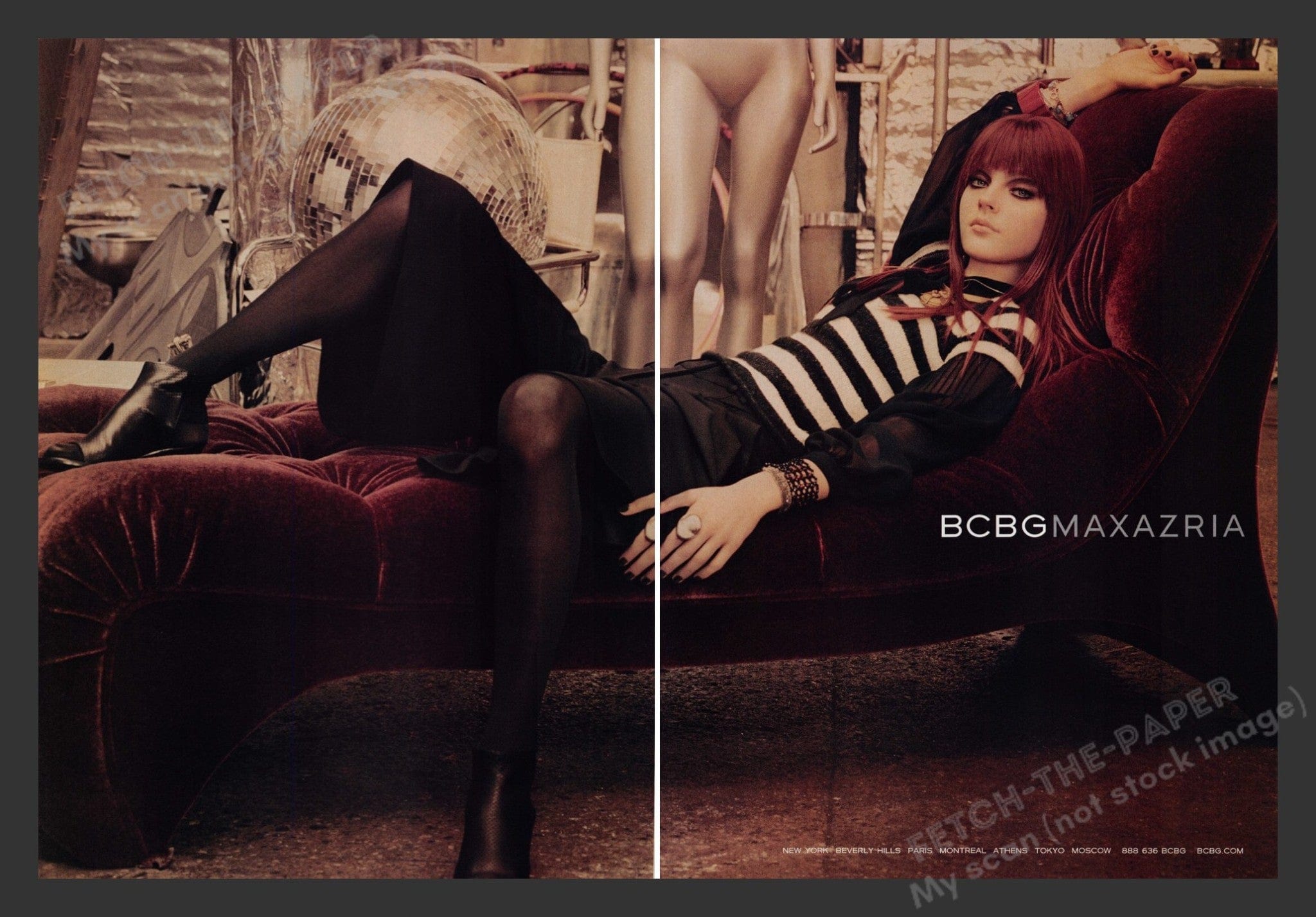 BCBG Maxazria Mannequin Model Legs 2000s Print Advertisement (2 pages) — Fetch-the-Paper