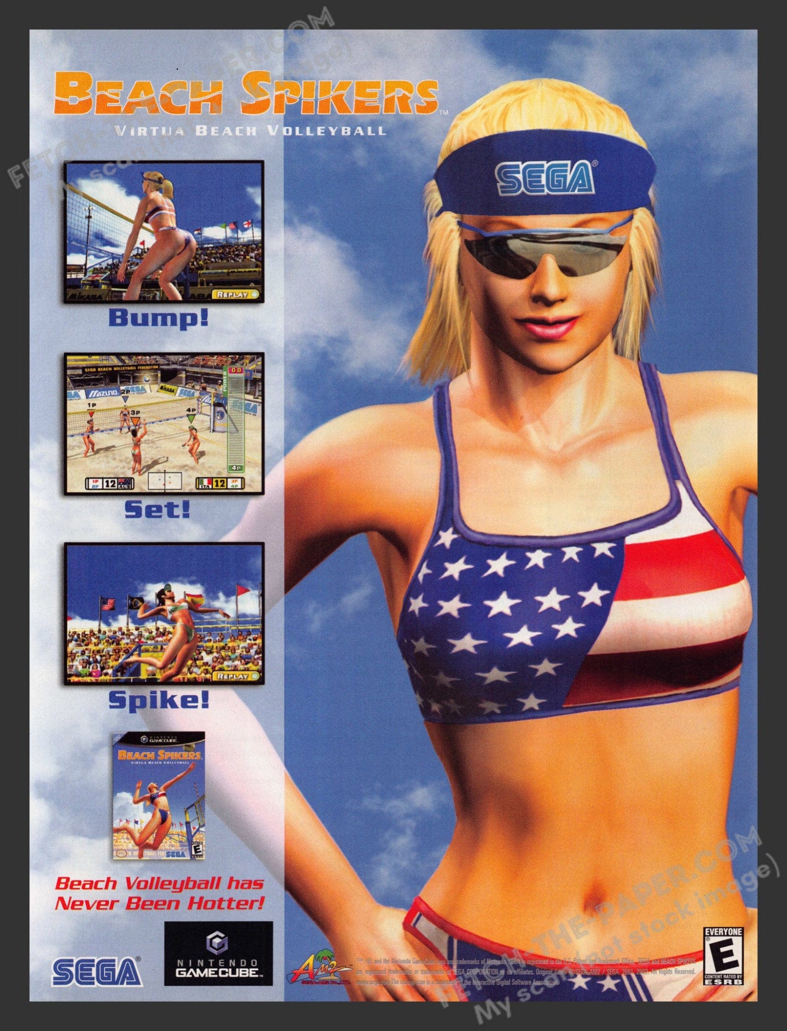 Beach Spikers Beach Volleyball Game 2002 Print Ad for GameCube — Fetch-the-Paper