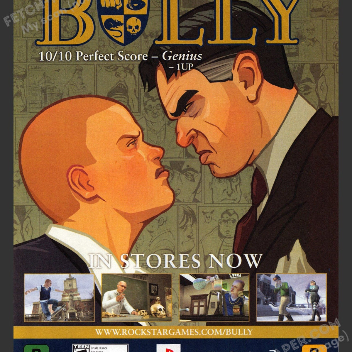 Vintage Bully 2007 Print Ad by Rockstar Games - 8"x11" — Fetch-the-Paper