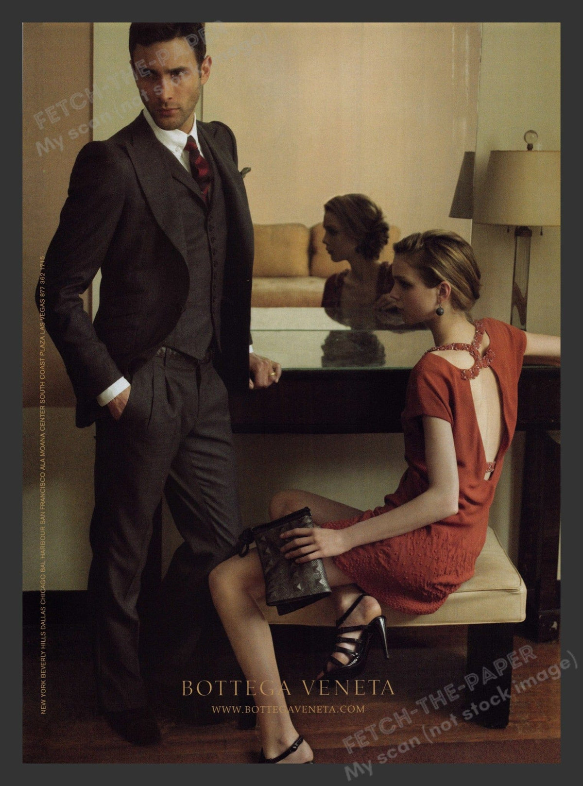 Bottega Veneta 2000s Print Advertisement 2007 Couple Hotel Room Legs ...