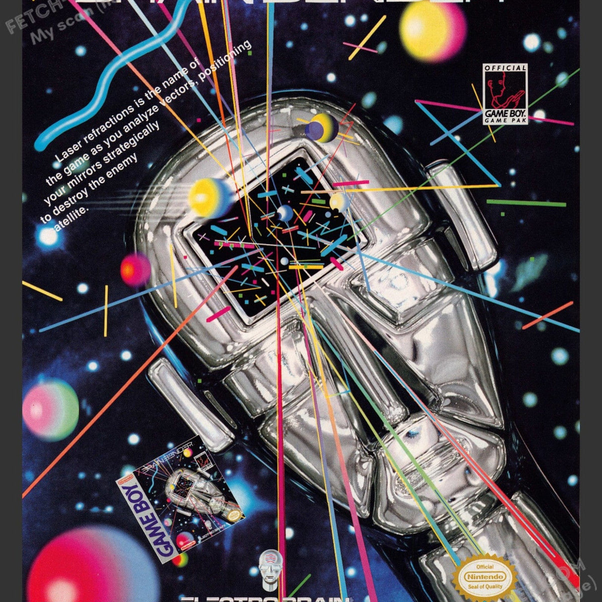 Brain Bender Video Game 1990s Advertisement 1991 — Fetch-the-Paper