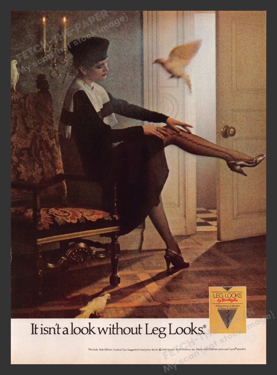 Burlington Leg Looks Pantyhose Hosiery 1980s Print Advertisement Ad 19 ...