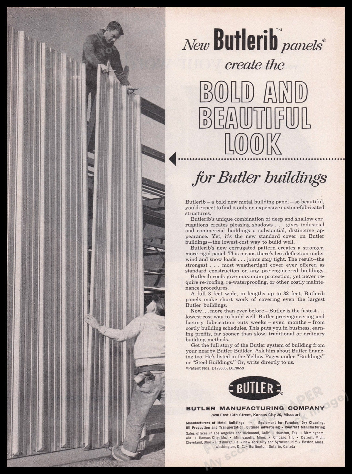 Butler Manufacturing Co. 1950s Print Advertisement Ad 1959 Butlerib Pa ...